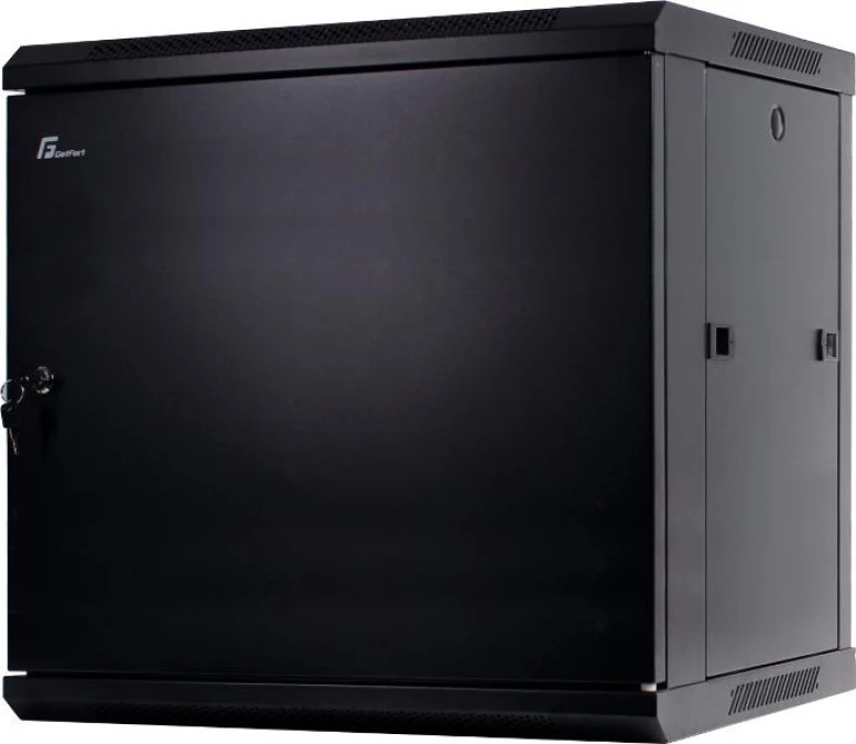 Szafa Rack 19 12U, 600x450, wisząca, drzwi stalowe (WGB12-64EH-WSB) GETFORT – GetFort | TIM SA