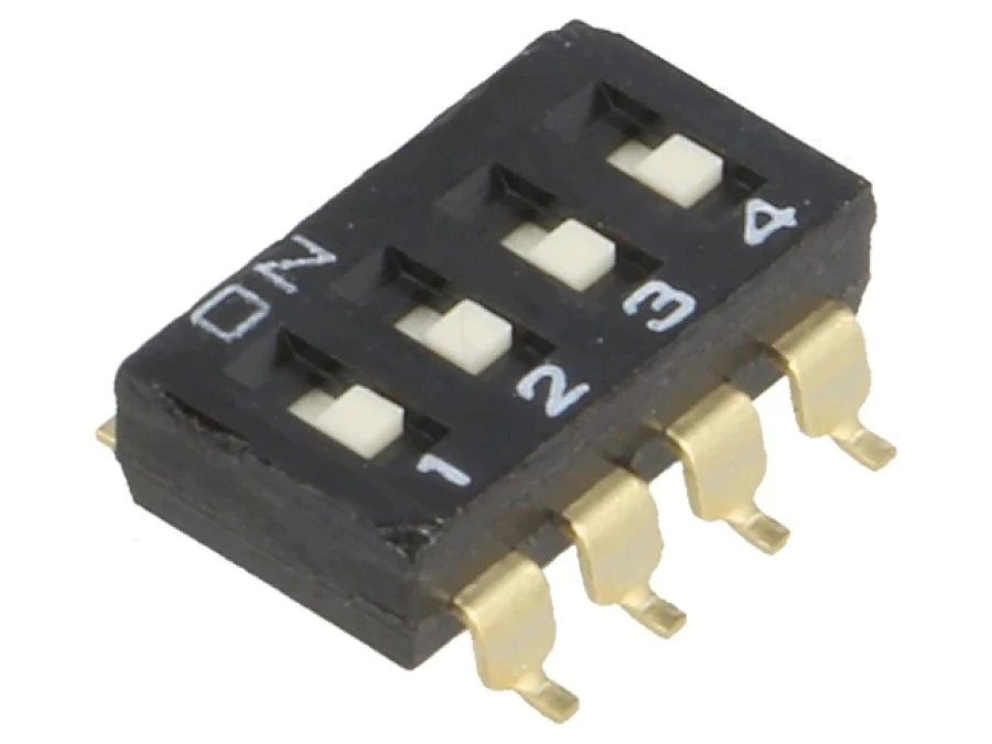 Przełącznik DIP-Switch 4 sekcje ON-OFF A6S-4101-H – OMRON ELECTRONICS ...