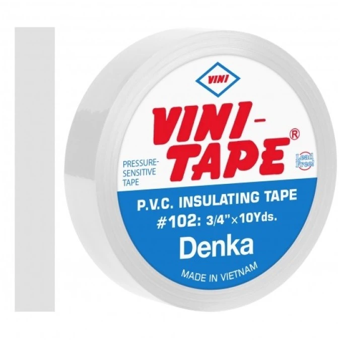 Taśma izolacyjna VINI-TAPE 19mm/10m biała WINYLOWA DENKA – DENKA | TIM SA