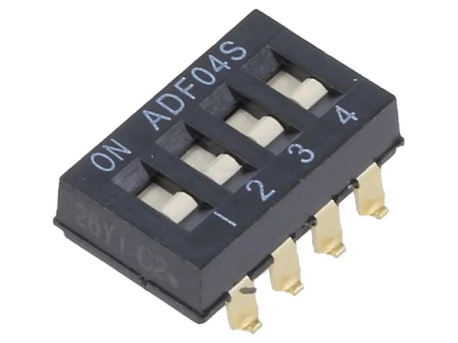 Przełącznik DIP-SWITCH Ilość sekcji: 4 ON-OFF -0,025A 24VDC 1-1825059-3 – TE Connectivity | TIM SA