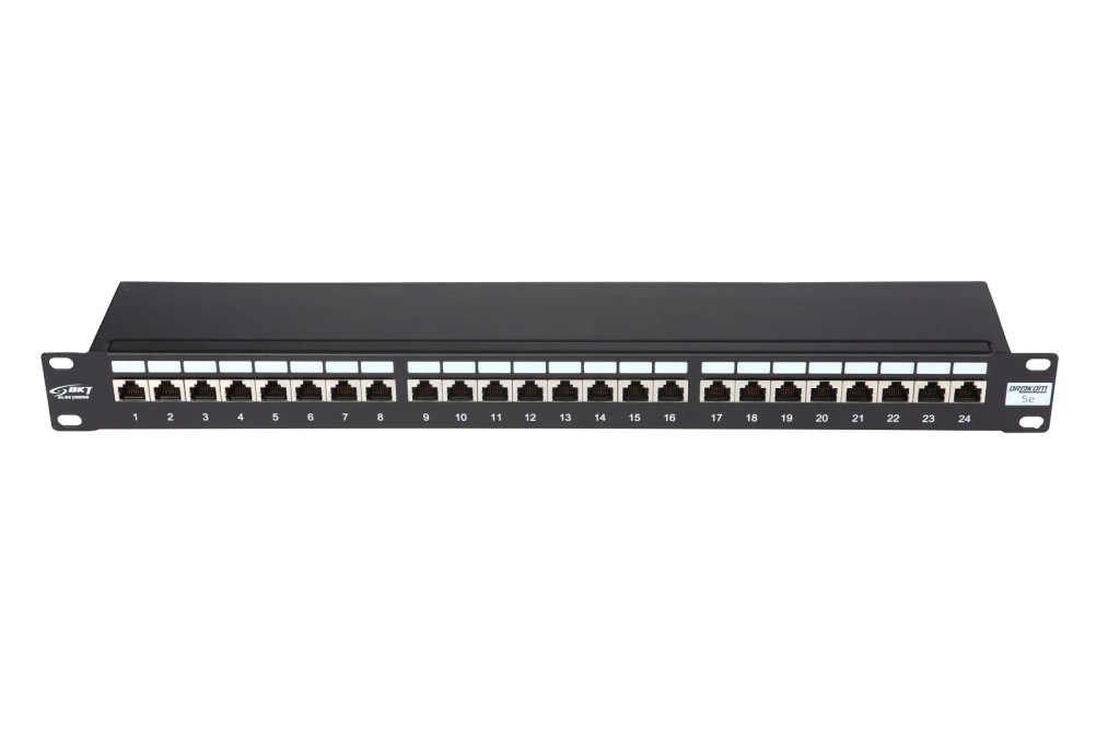 Patch Panel 19 panel krosowy, 24xRJ45, FTP - ekranowany, RJ45, Cat.5e ...