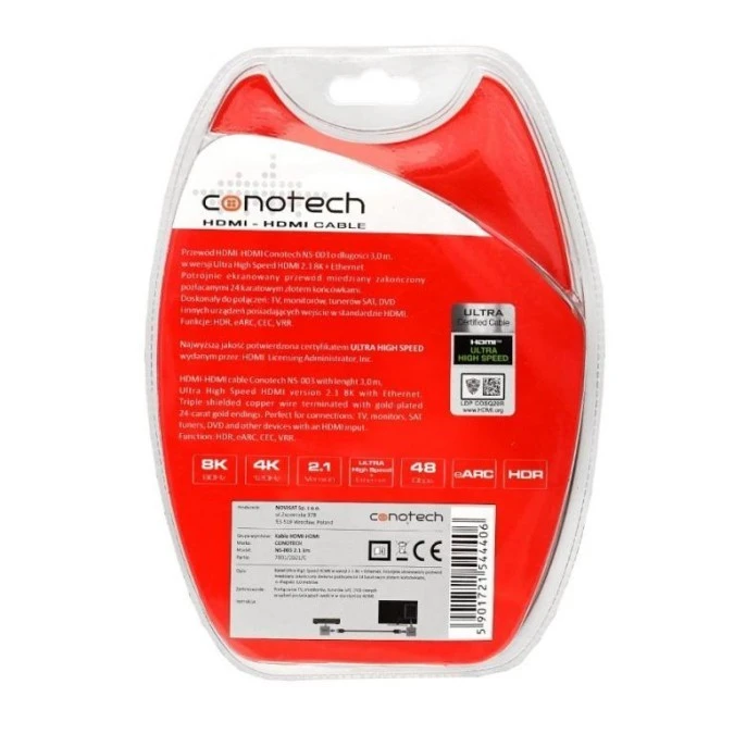 CONOTECH Kabel HDMI 2.1 8K Ultra High Speed 8K@60 4K@120 3m – CONOTECH ...