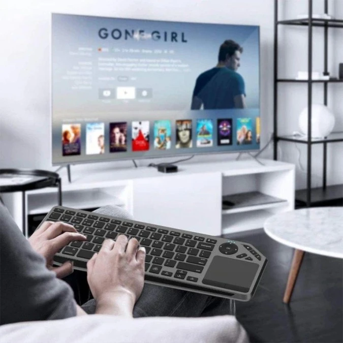 Bezprzewodowa Klawiatura Dualna BT/RF Touchpad LED RGB – Techly | TIM SA