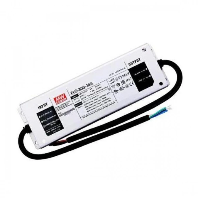 Zasilacz Mean Well 300W 24V ELG-300-24A IP67 6,25-12,5A – MEAN WELL ...