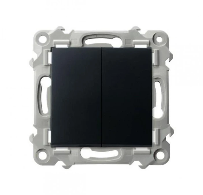 SZAFIR Łącznik schodowy + jednobiegunowy czarny metalik ŁP-9Z/m/33 ...