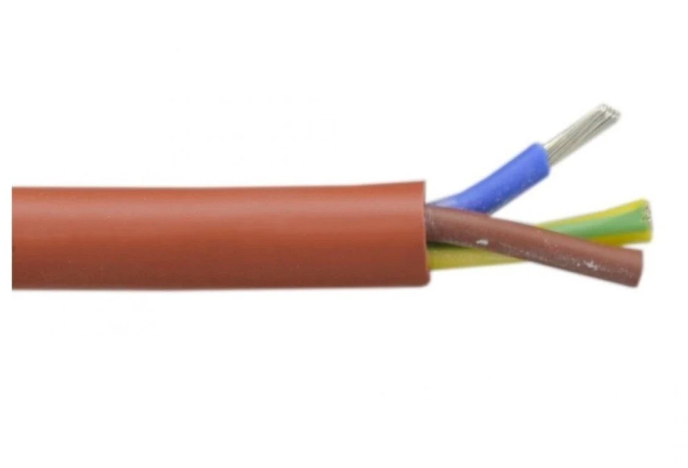 Kabel silikonowy SIHF 180C 300/500V 3x0,5 ciepłoodporny LSOH ceglasty ...