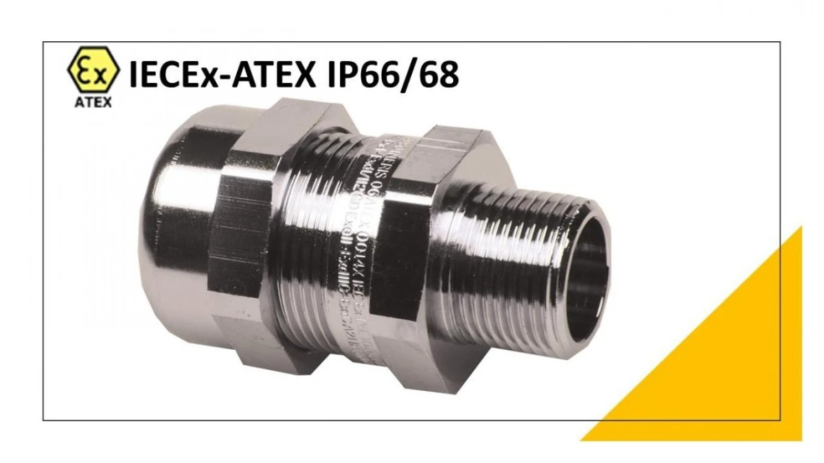Dławnica kablowa Exd/e IECEx-ATEX M20x1,5 mosiężna 10,5-13mm IP66/68 ...