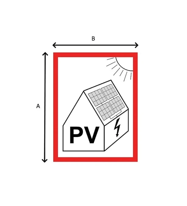 TRYTYT Tablica Samoprzylepna Znak Instalacja Fotowoltaiczna 75x105 mm ...