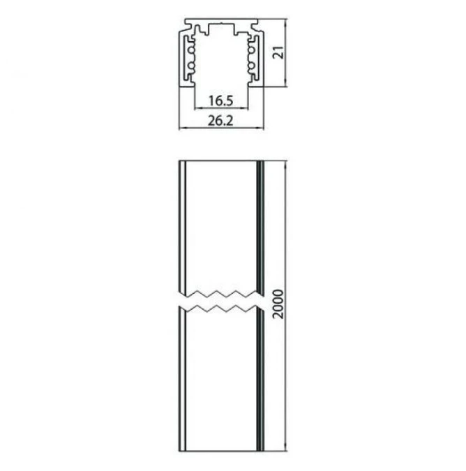 9500-2/B-ST1-E Szynoprzewód 2m czarny 48V MULTISYSTEM EVO A.A.G ...