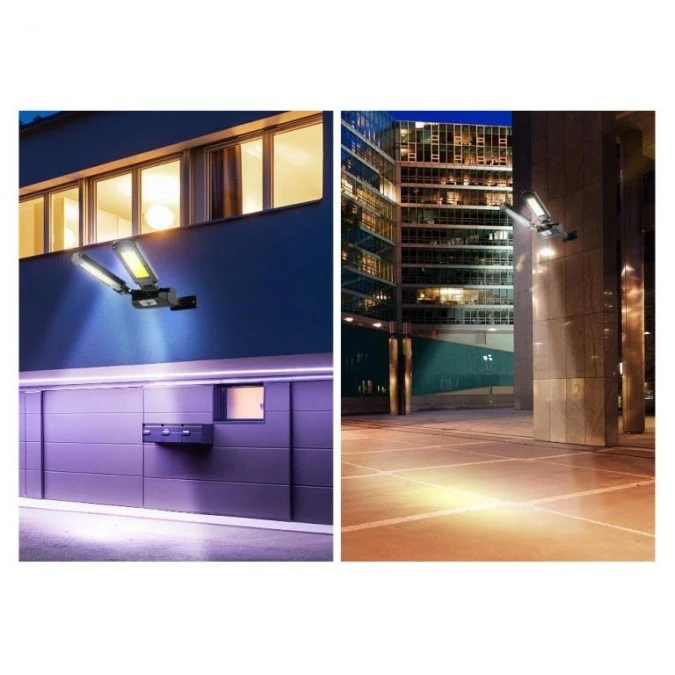 Solarna lampa uliczna LED z czujnikiem ruchu i pilotem Maclean IP54, 5W ...