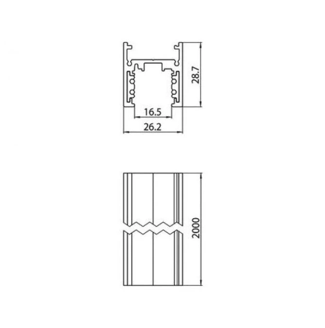 9500-2/B-ST6-E Szynoprzewód 2m czarny 48V MULTISYSTEM EVO A.A.G ...