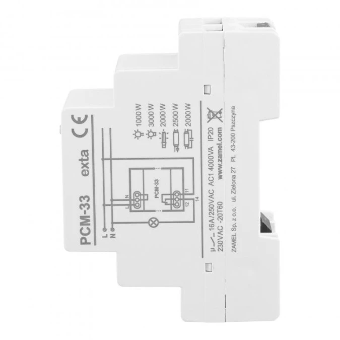 Przekaźnik czasowy przełączany w zerze praca naprzemienna 230V AC PCM ...