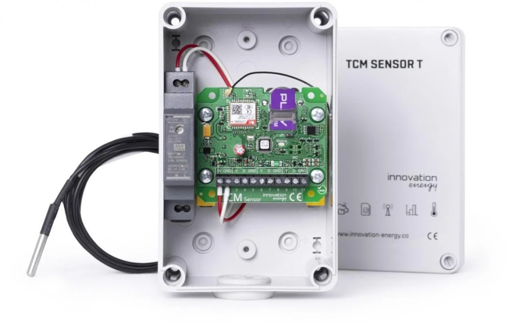 Monitor temperatury TCM Sensor T 230V AC z kartą SIM i czujnikiem ...