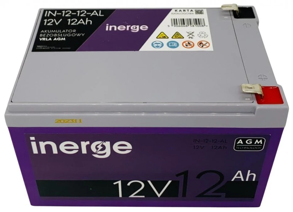 Akumulator AGM 12V 12Ah INERGE PRO – INERGE | TIM SA
