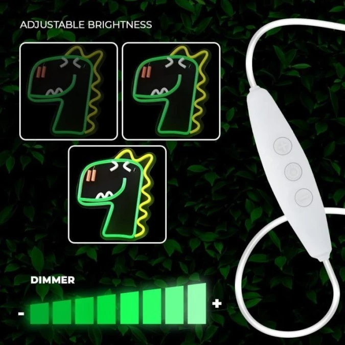 Neon PLEXI LED JURASSIC DINO zielony FLNJ02 Forever Light – TELFORCEONE ...