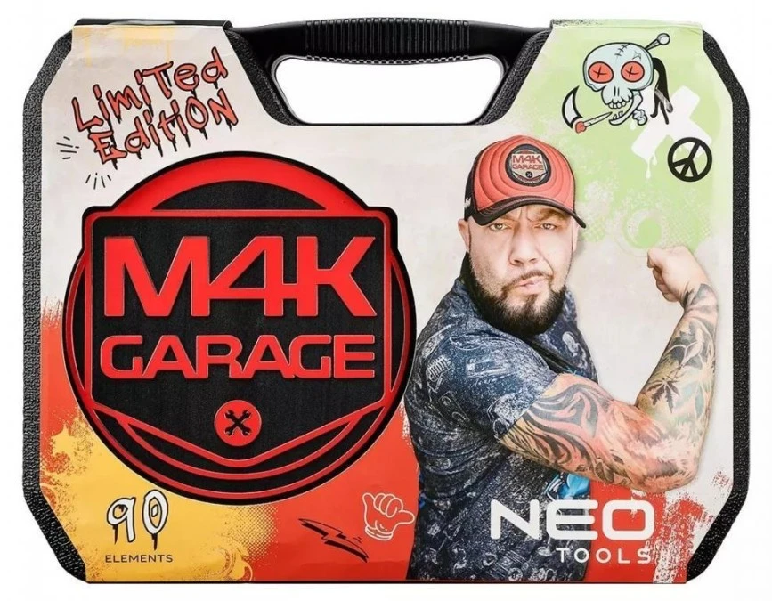 Walizkowy zestaw narzędzi warsztatowych 90 elementów M4K GARAGE NEO ...