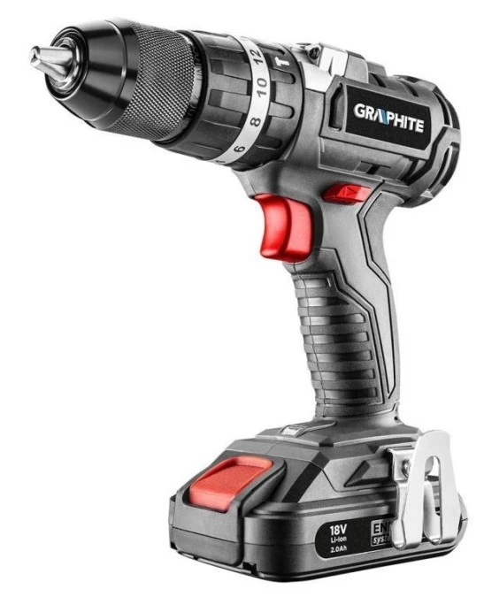 Wiertarko-wkrętarka akumulatorowa 18V Li-Ion z uchytem samozaciskowym ...