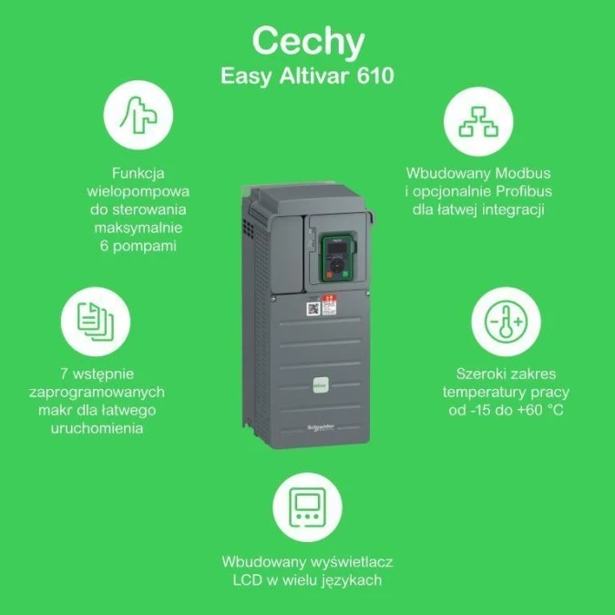 Przemiennik częstotliwości Easy Altivar 610 18.5 kW 3f 380...460 V z ...