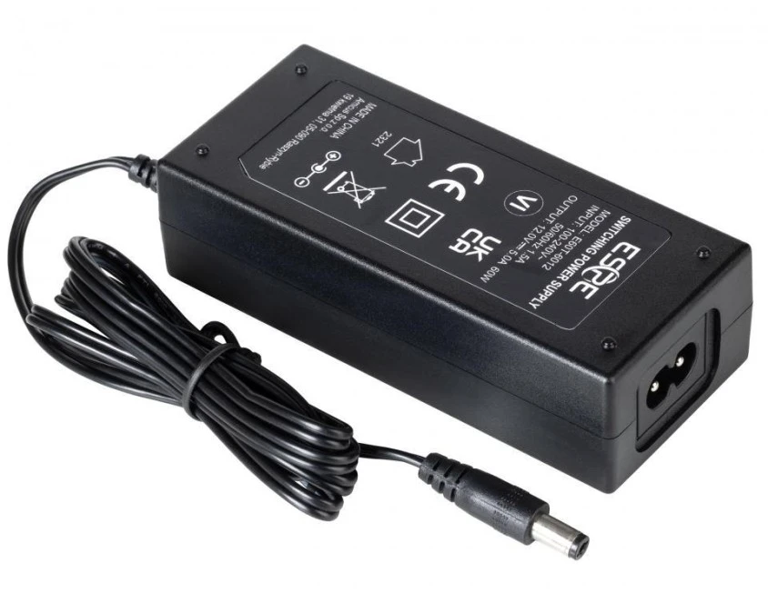Zasilacz desktop ESPE 24V 2.5A 60W C8 wtyk prosty 2,1x5,5mm – ESPE | TIM SA