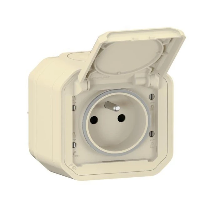 NOWE PLEXO 55 Gniazdo 2P+Z zaciski auto komplet natynkowy 16A - 250V AC ...
