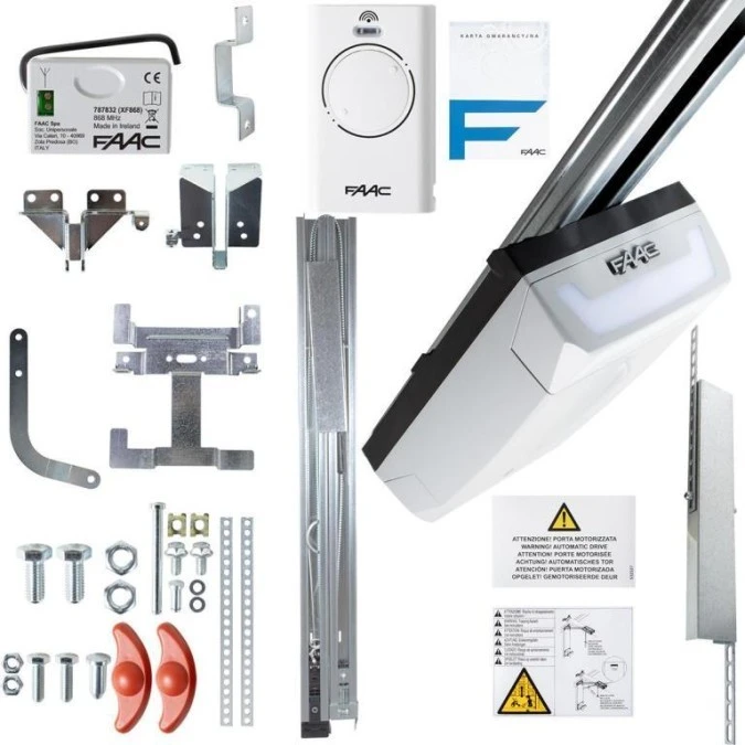 Zestaw FAAC D700HS do bram garażowych z 3m szyną dwuczęściową kewlarową – FAAC POLSKA | TIM SA
