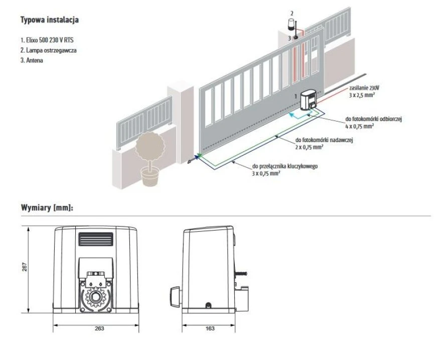 Zestaw Somfy Elixo 500 230V RTS Comfort Pack+ (1216450) do bram ...