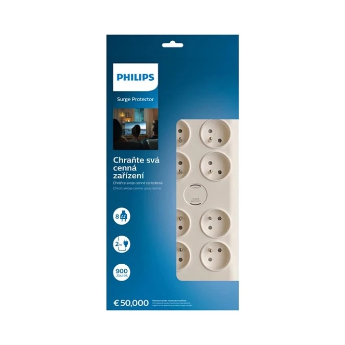 Listwa przepięciowa 8 gniazd biała Philips SPN7080WA/60 – PHILIPS ...