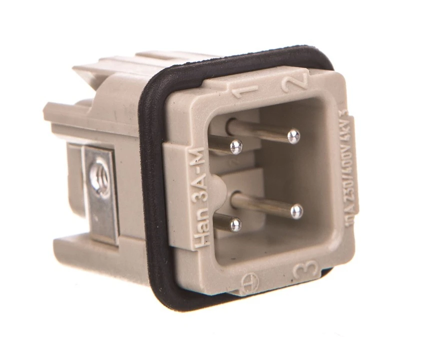 Złacze śrubowe (wkład) (0,75-1,5 mm2) 3+PE męskie 230/400V 10A Han A ...