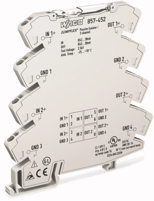 Przetwornik separacyjny JUMPFLEX pasywny 857-452 – WAGO | TIM SA