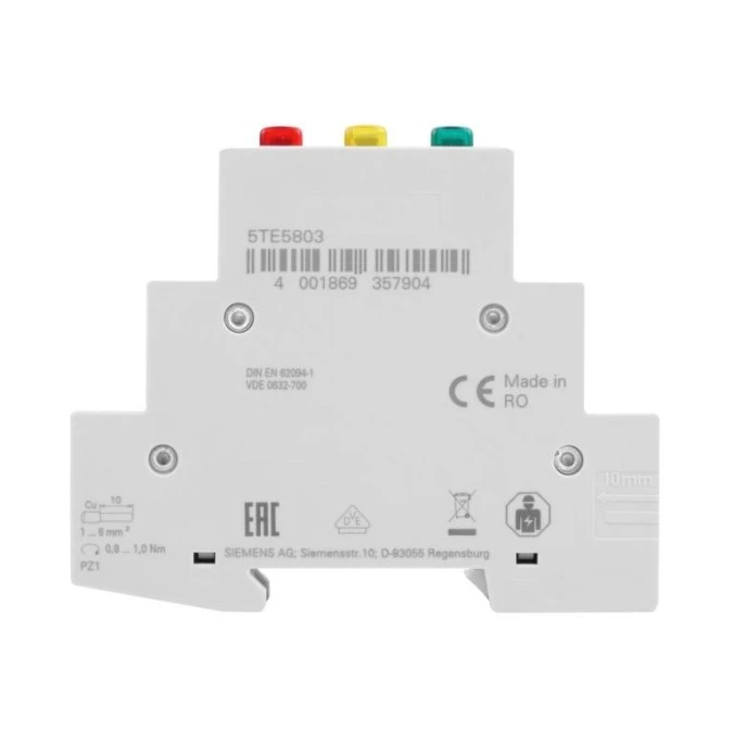 Lampka modułowa 3-fazowa czerwona/żółta/zielona 230V 5TE5803 – SIEMENS ...