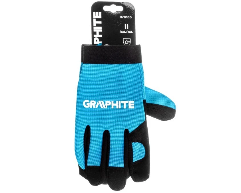 Rękawice robocze 10 skóra syntetyczna i elastyczna tkanina CE 97G100 – GRAPHITE | TIM SA