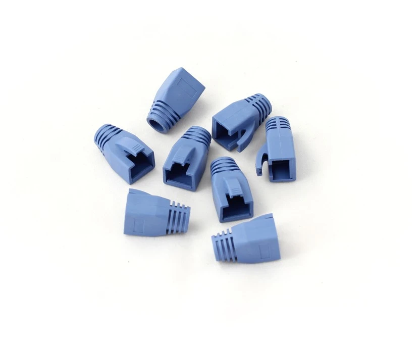 Osłonka na wtyk RJ45 niebieskia do kabli o dużej średnicy do 7,5mm X-ML ...