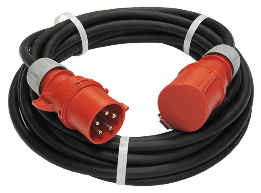 Przedłużacz budowlany elCORD z inwerterem faz CEE 32A 400V IP44 15m ...