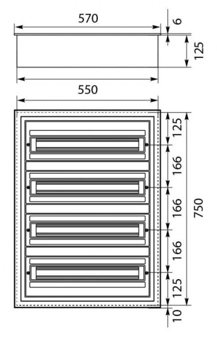 Rozdzielnica modułowa 4x24 podtynkowa IP54 DARP-96 drzwu alum. biały 9. ...