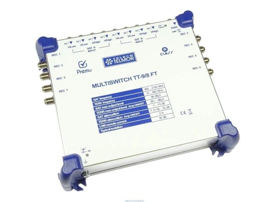 Multiswitch końcowy Telkom-Telmor TT-9/8FT PREMU z zasilaczem – Telkom ...