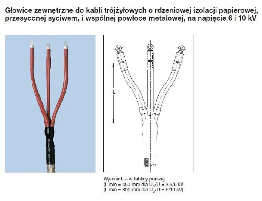 Głowica kablowa bez końcówek GUST-12/150-240/800 - TE Raychem – Tyco ...