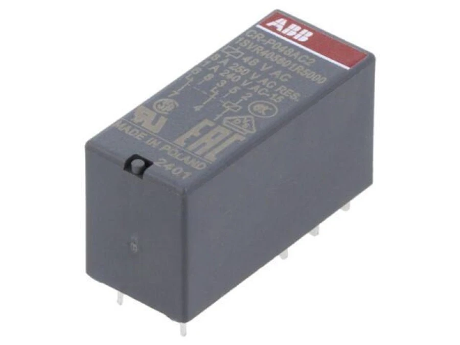 CR-P048AC2 Przekaźnik elektromagnetyczny, DPDT, Napięcie Cewki: 48VAC, 8A, CR-P, PCB – ABB | TIM SA