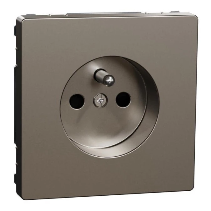 Socket-outlet, Merten System Design, 2P + E, 16A, French, screwless ...