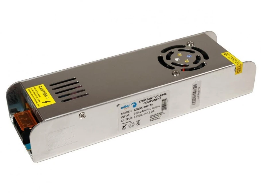 Zasilacz LED 24V 15A 360W SLIM metalowa obudowa ADLS-360-24 – ADLER ...