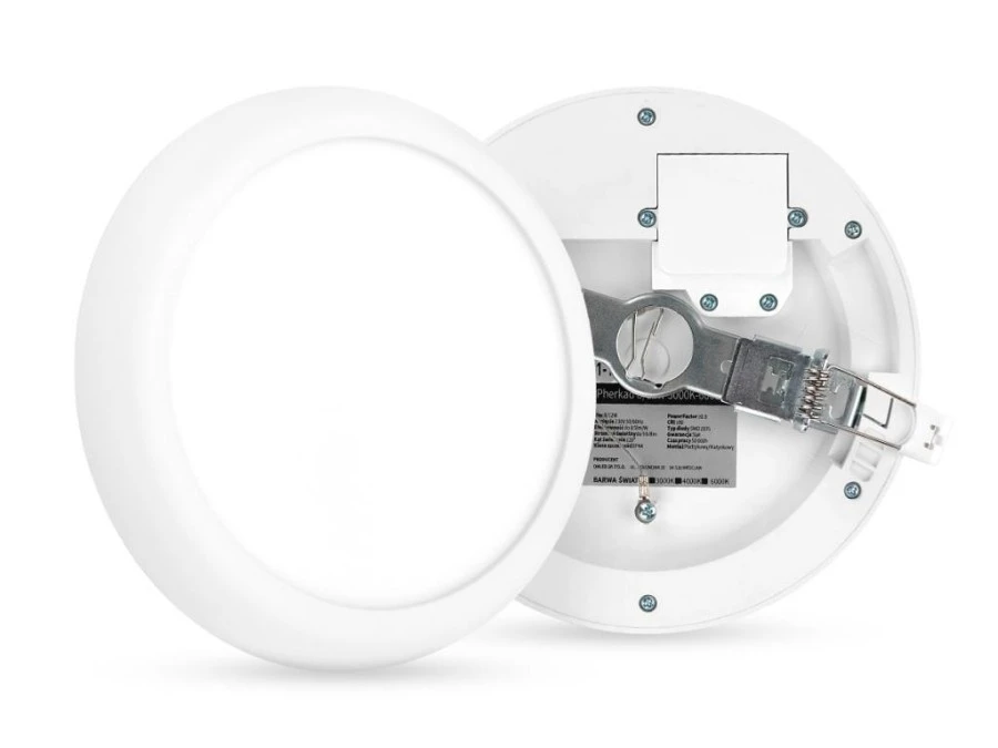 Plafon LED 2w1 Pherkad Round 8/12W 3000K-6000K IP44 Natynkowy Podtynkowy – LEDINSIDE | TIM SA