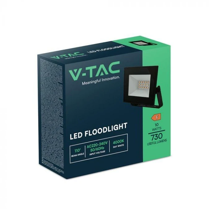 Projektor LED 10W 850lm 6500K IP65 Czarny 23974 – V-TAC POLAND | TIM SA