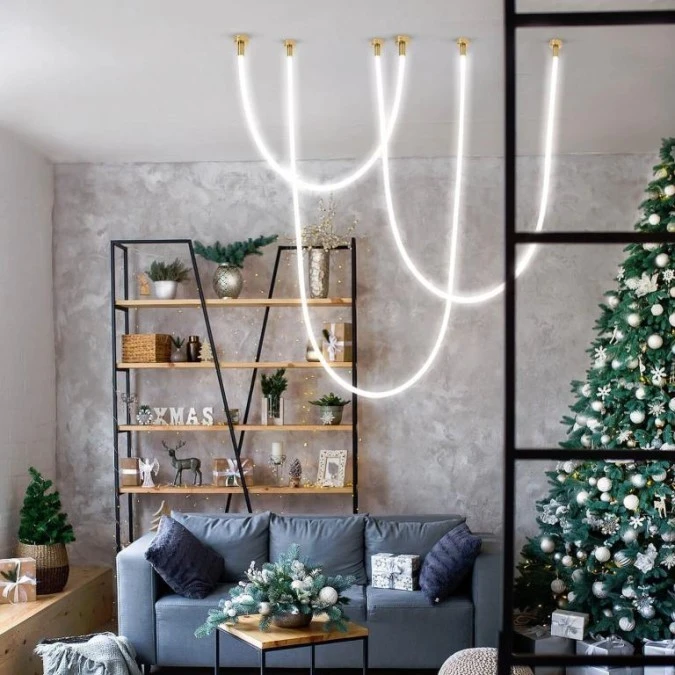 Lampa wisząca Rope Light 4 m biała Tuya Smart LED CCT Light Prestige ...