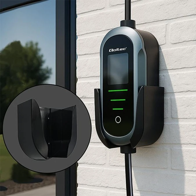 Qoltec Mobilna ładowarka do samochodu elektrycznego EV z regulacją 2w1 ...