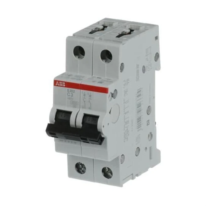 Wyłącznik nadprądowy 2P char. C 3A 6kA AC S202-C3 2CDS252001R0034 – ABB ...
