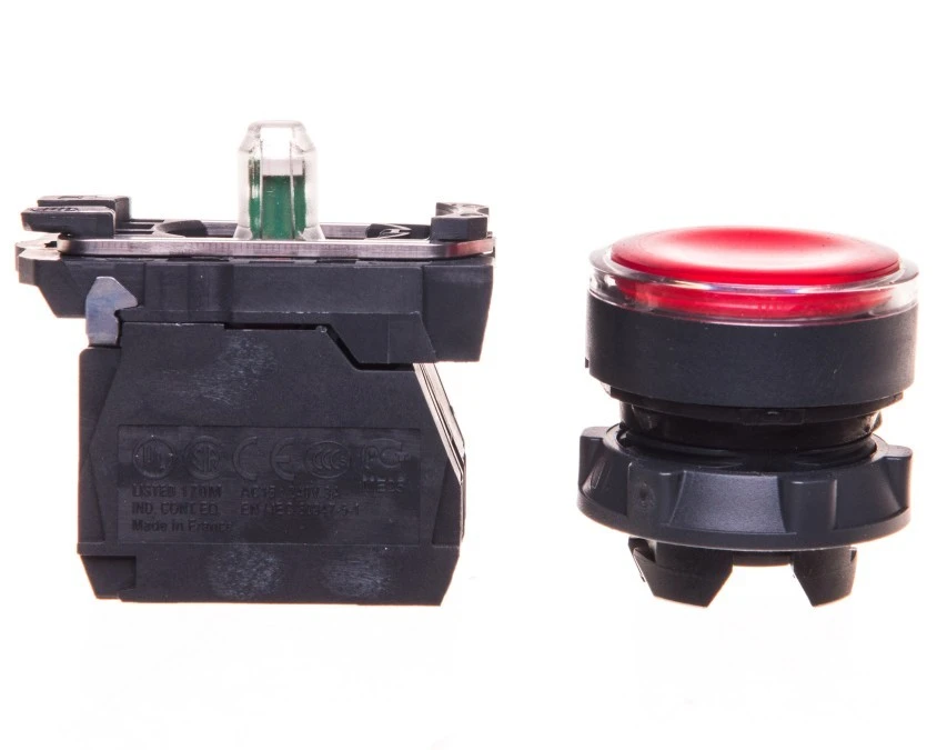 Przycisk sterowniczy 22mm czerwony z samopowrotem z podświetleniem 1Z 1R XB5AW34M5 – Schneider ...