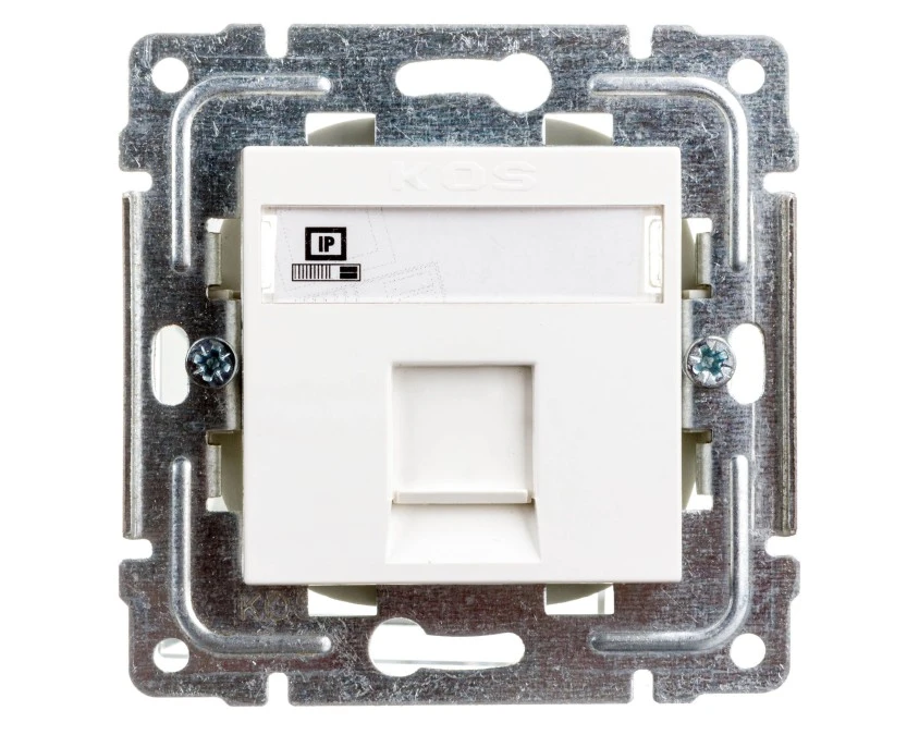 DANTE Gniazdo komputerowe RJ45 kat.5e nieekranowane białe 450465 – KOS ...