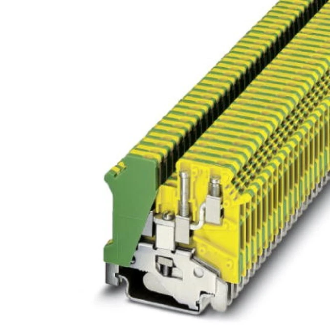 Zacisk przewodu ochronnego 0,2-2,5mm2 zielono-żółty UK 3-TWIN-PE 1923128 – PHOENIX CONTACT | TIM SA