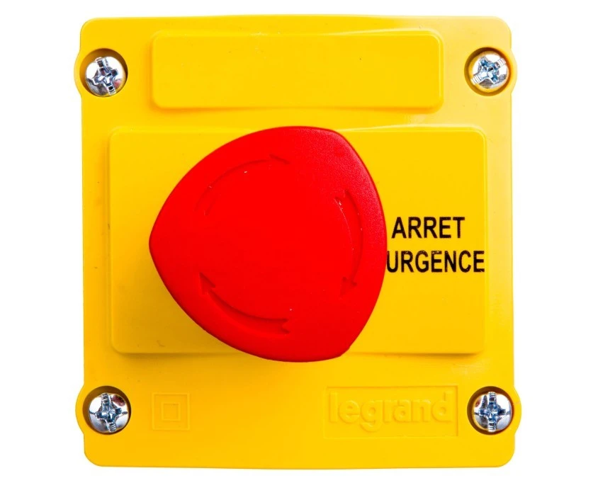 Kaseta z przyciskiem bezpieczeństwa przez obrót 1R żółta IP66 Osmoz 024212 – LEGRAND | TIM SA