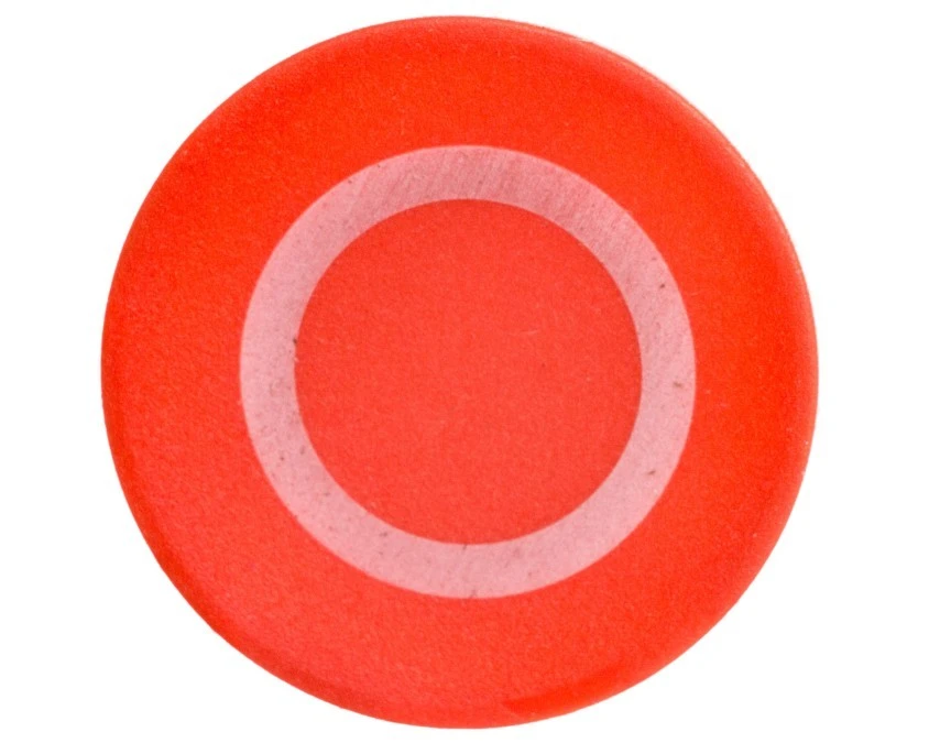 Wkładka do przycisku 22mm płaska czerwona z symbolem STOP 0 M22-XD-R-X0 ...