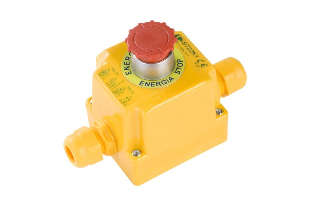 Kaseta z przyciskiem bezpieczeństwa przez obrót 1Z 1R IP65 ST22K108-2 – SPAMEL | TIM SA